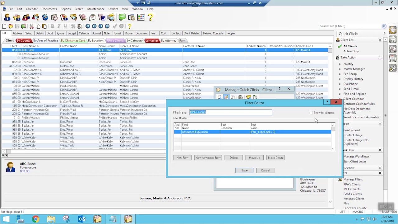 PracticeMaster eBite | Learn how to make a filter available for all ...