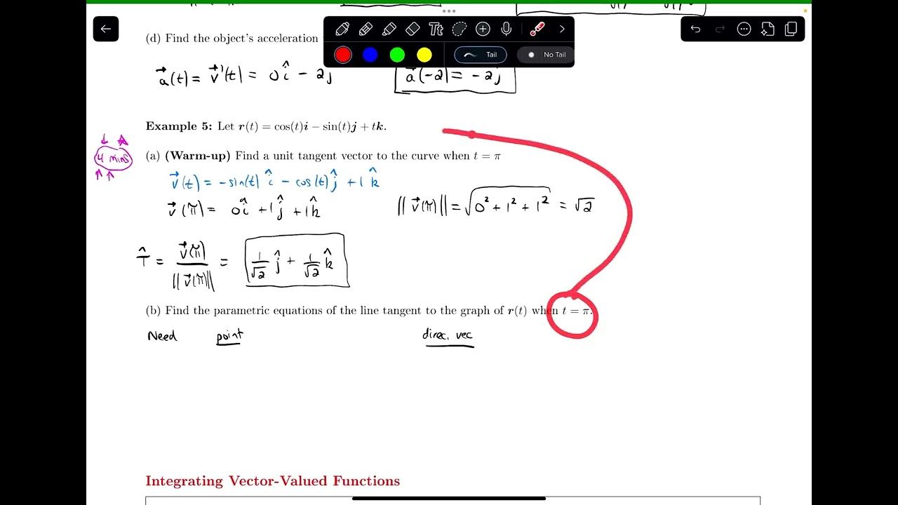 13.1.4 Finding Tangent Vector and Line to a 3D Curve || Multivariable Calculus - YouTube