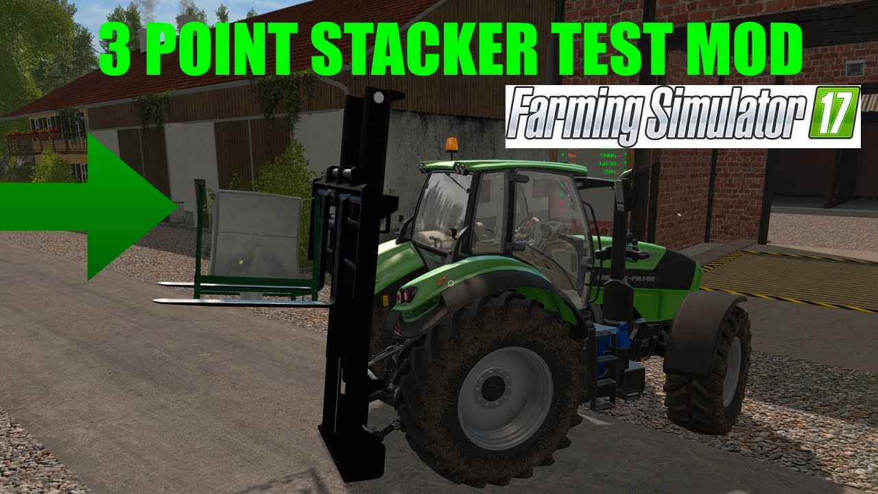3 point forklift stacker FS17 Test Mod - YouTube