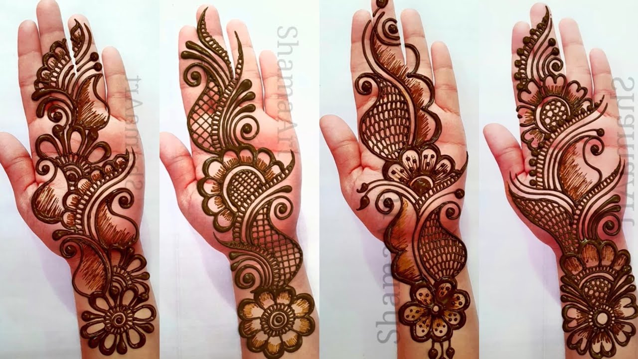 4 most liked mahandi design 2022 |Simple Mehndi Design for front hand ...