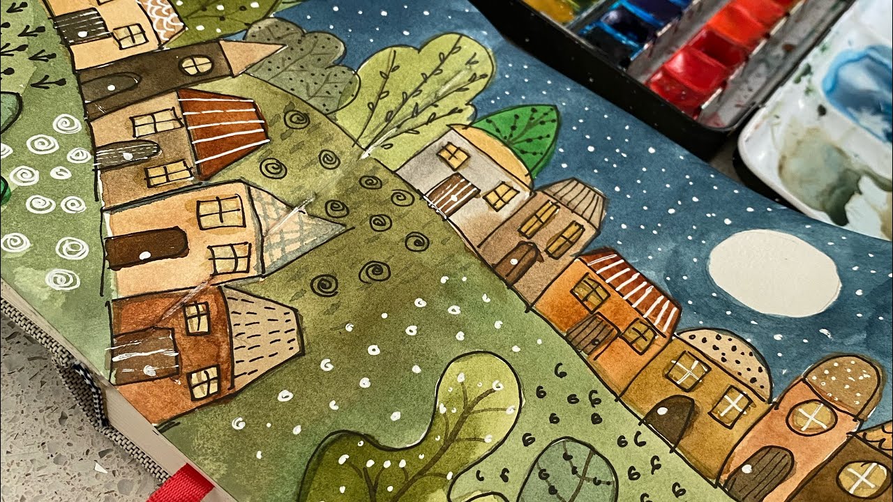 PAINT ALONG WITH ME. Full length painting session. Watercolour. - YouTube