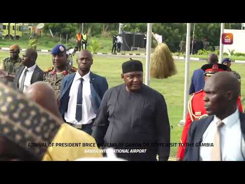 ARRIVAL OF PRESIDENT BRICE NGUEMA OF GABON ON STATE VISIT.