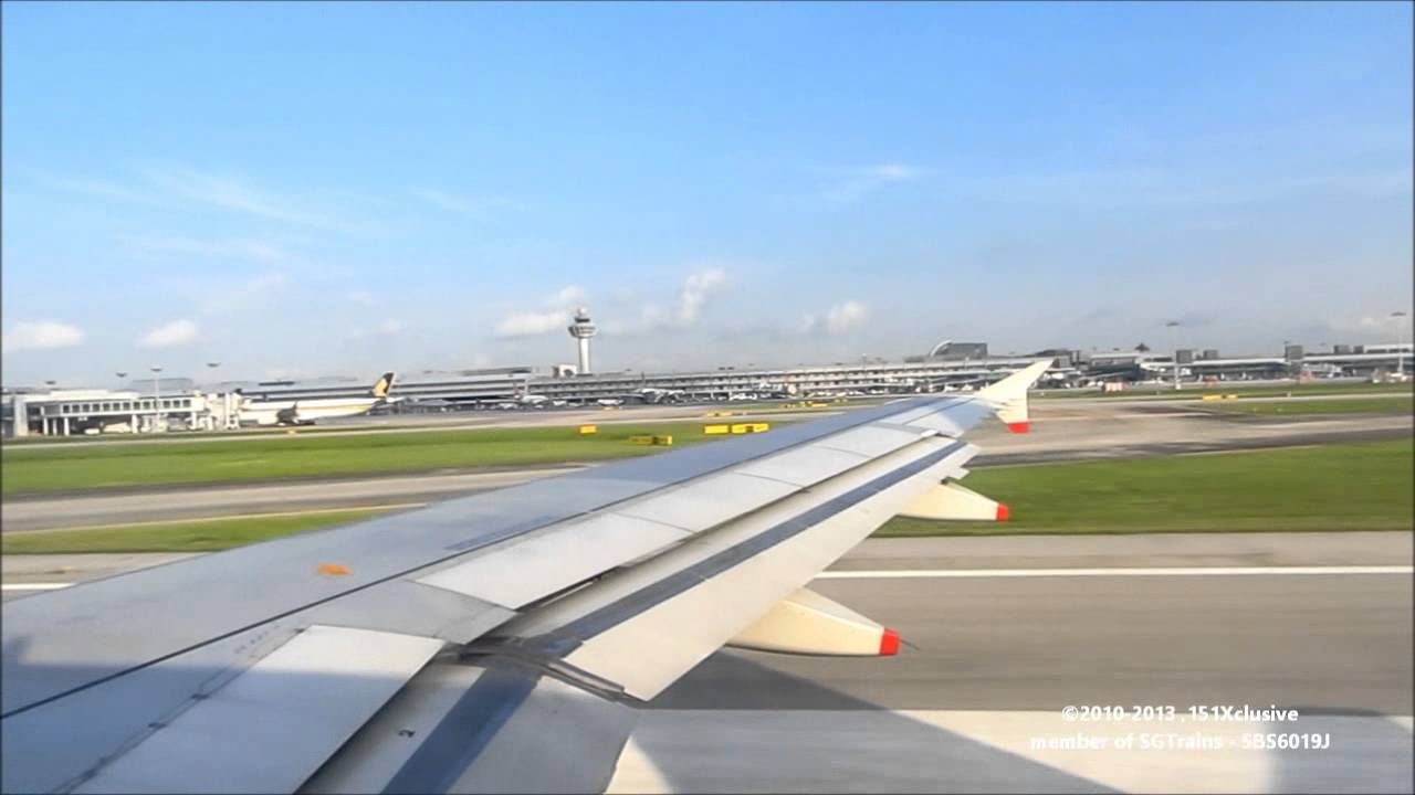 [Silkair] ft. Airbus A320-232 - 9V-SLF (MI922) Takeoff At Singapore ...