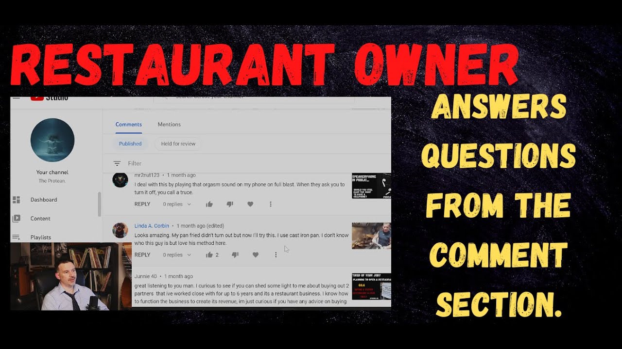 Restaurant Owner Answers Questions in the Comment Section. - YouTube