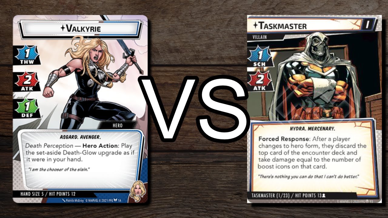 Valkyrie vs. Taskmaster - Marvel Champions the card game - YouTube