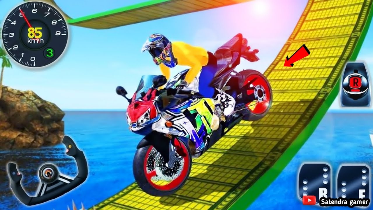Mega Ramp Bike Racing Simulator 3D - Extreme Motocross Dirt Bike Stunt ...