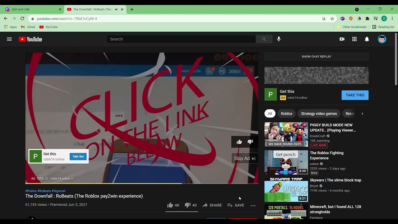 Robux scam ads be like - YouTube