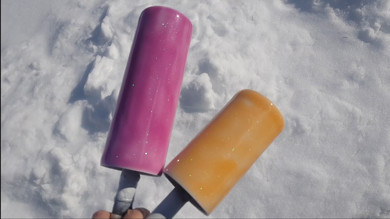 Solar Drops Color Change tumblers beginning stages - YouTube