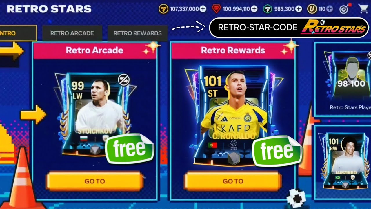 FREE ICON & 99-101 PLAYER!! RETRO STAR EVENT NEW REDEEM CODE FC MOBILE ...