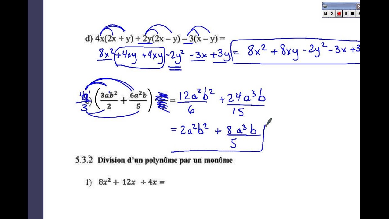 Multiplication et division de polynômes - YouTube