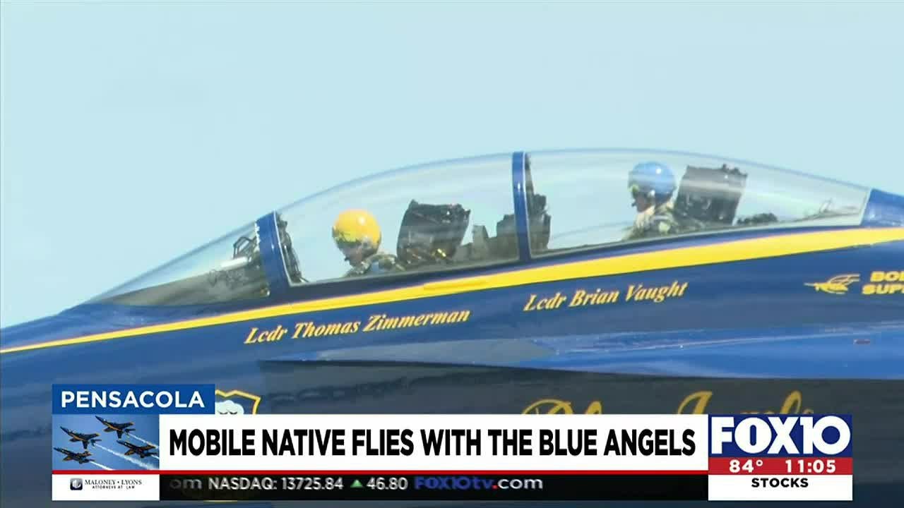 Mobile native flies with the Blue Angels - YouTube