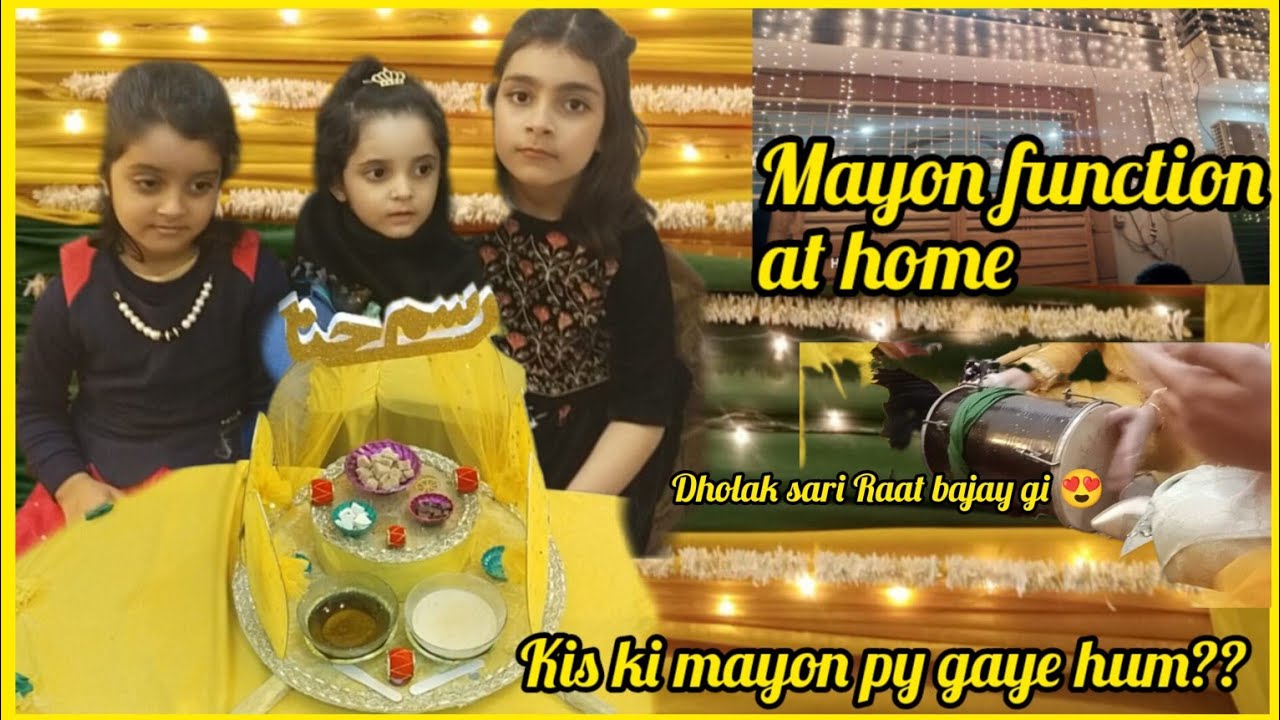 Pakistani Mayon function at home | Dance | Haldi rasam💛 - YouTube