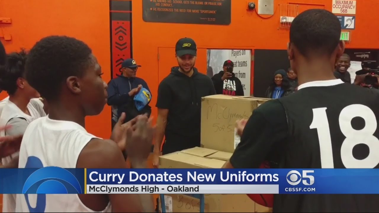 Steph Curry And Warriors Donate Uniforms To McClymonds HS Basketball ...