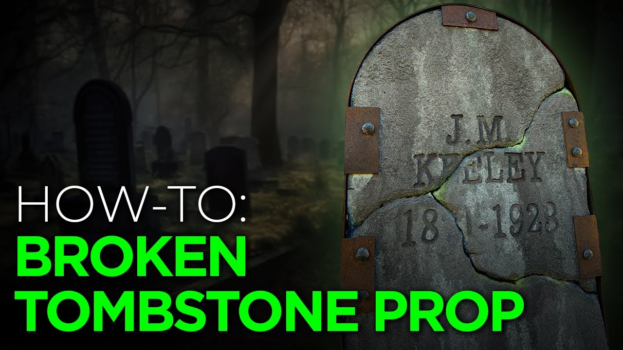 DIY Broken Tombstone Prop for #halloween - YouTube