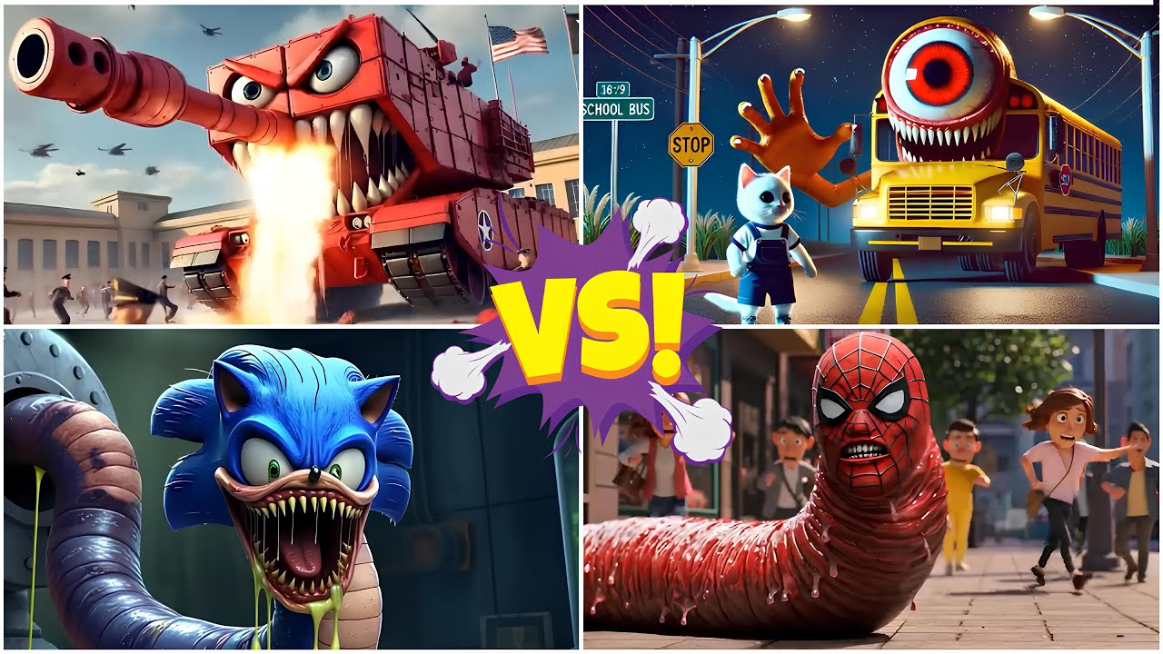 McQueenMonsterank🆚SchoolBusMonster Kitten🆚SonicEXE Head🆚EATER ...