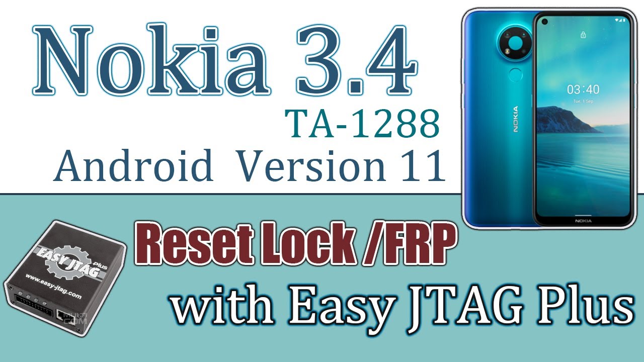 Nokia 3.4 Ta-1288 Lock/Frp Reset and Read Dump With EasyJtag Plus - YouTube