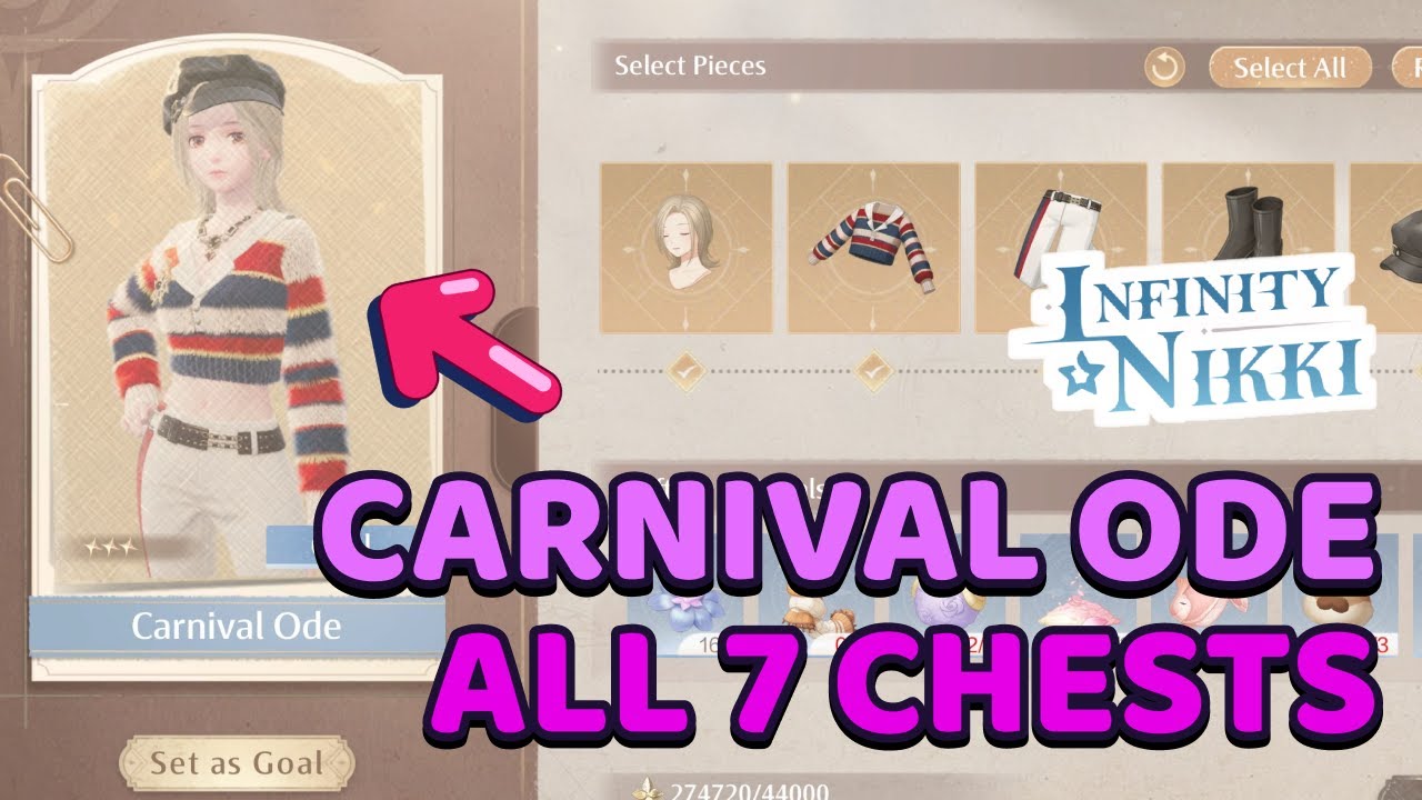 ALL 7 chest locations for Carnival Ode outfit set // Infinity Nikki ...