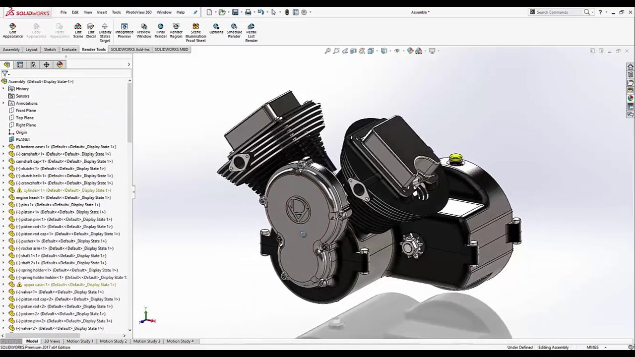 SOLIDWORKS | V-Twin Engine review - YouTube
