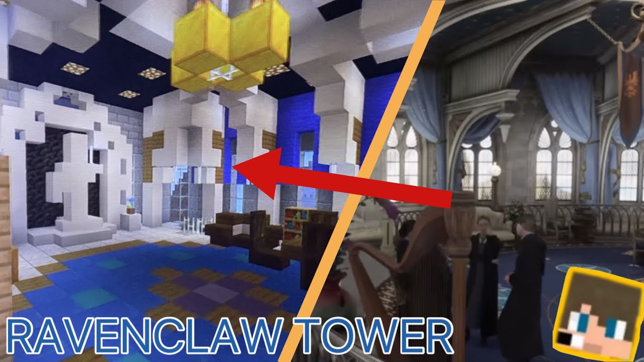 Hogwarts Legacy Ravenclaw Common Room IN MINECRAFT - YouTube