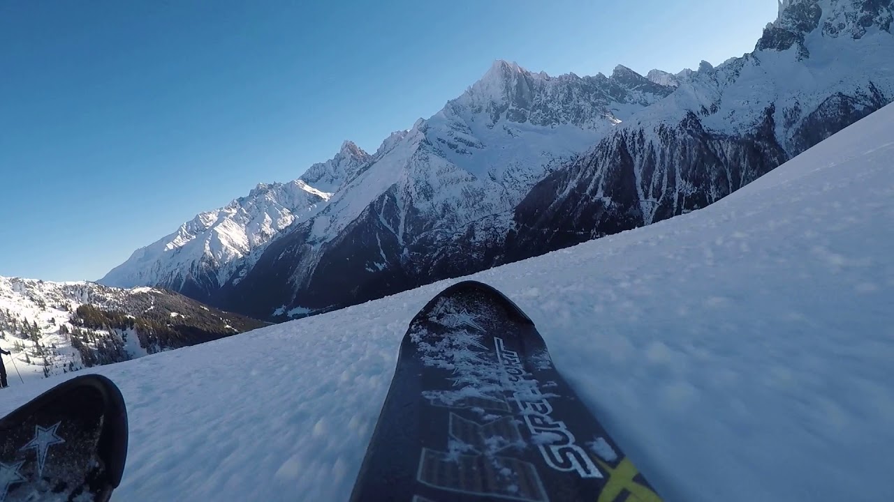 Andy Chamonix -- camera mounted on skis - YouTube