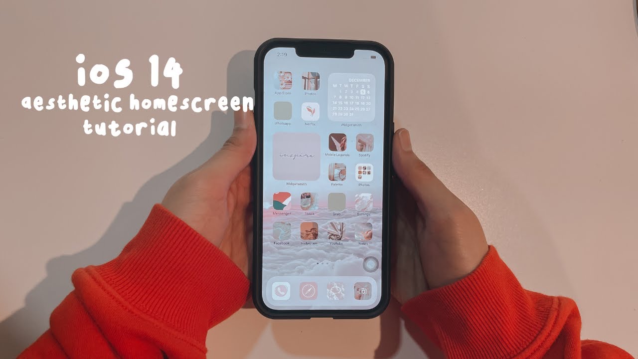 IOS 14 / How to customize aesthetic homescreen for Iphone /tutorial ♥️ ...