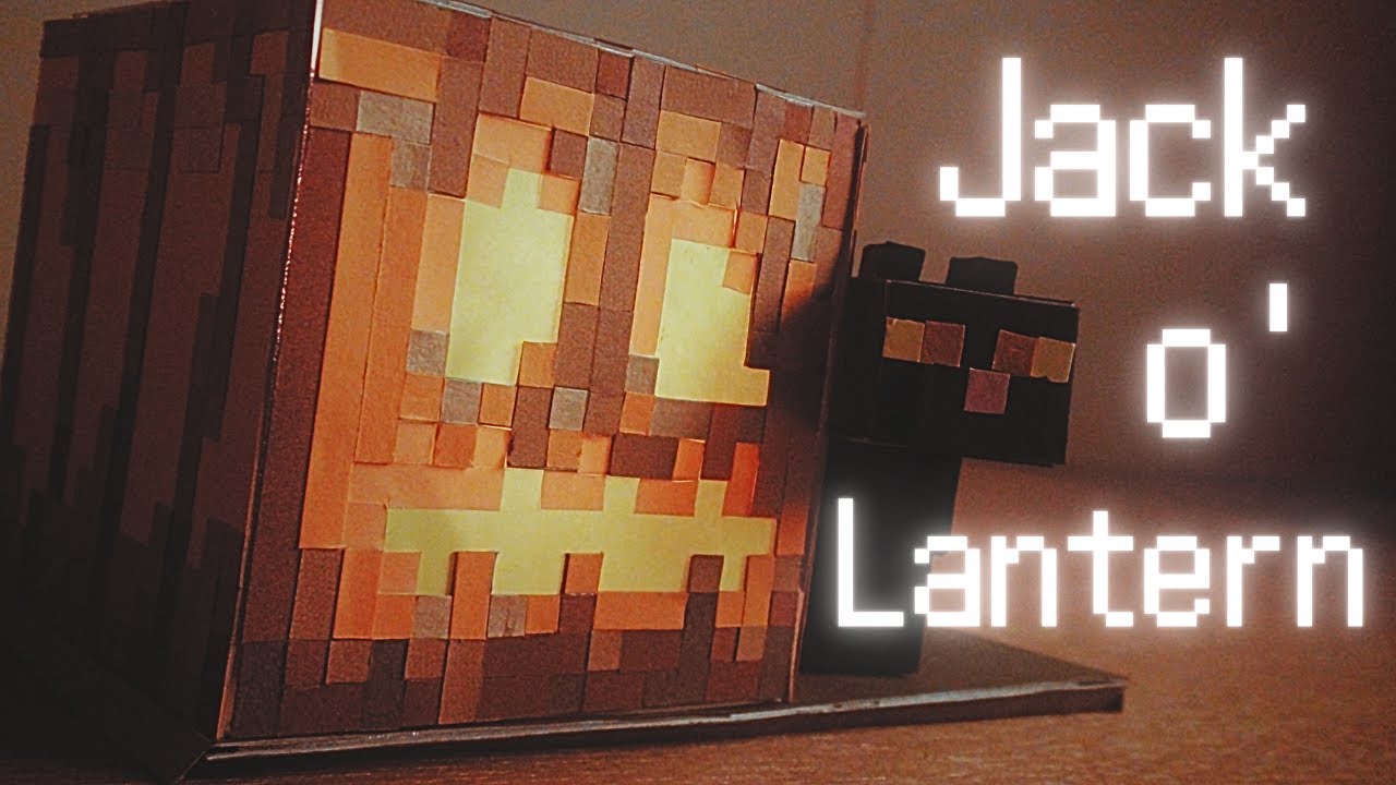 MINECRAFT 「Jack o' Lantern」 ペーパークラフト - YouTube