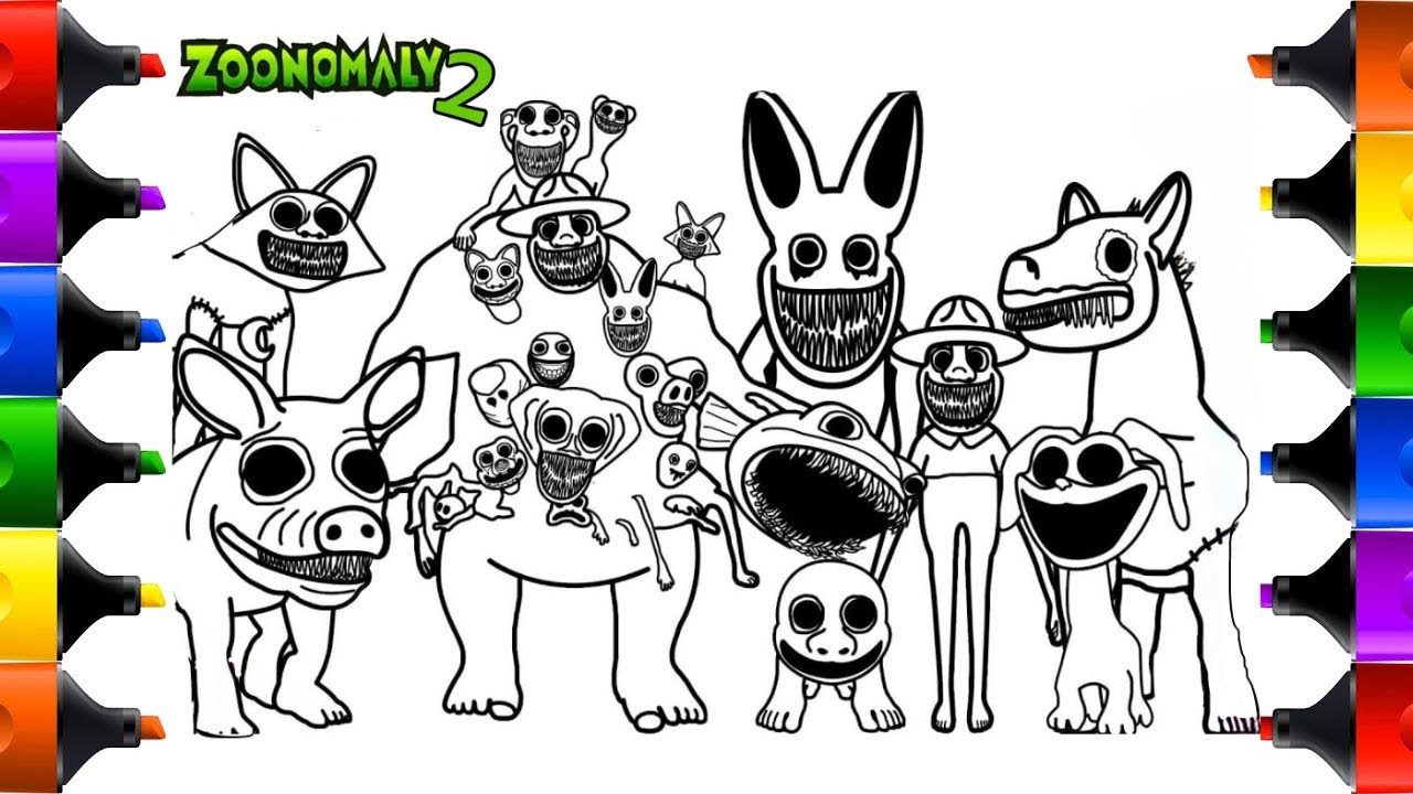 ZOONOMALY COLORING PAGES New/ How to Color All New Monsterws and Bosses ...
