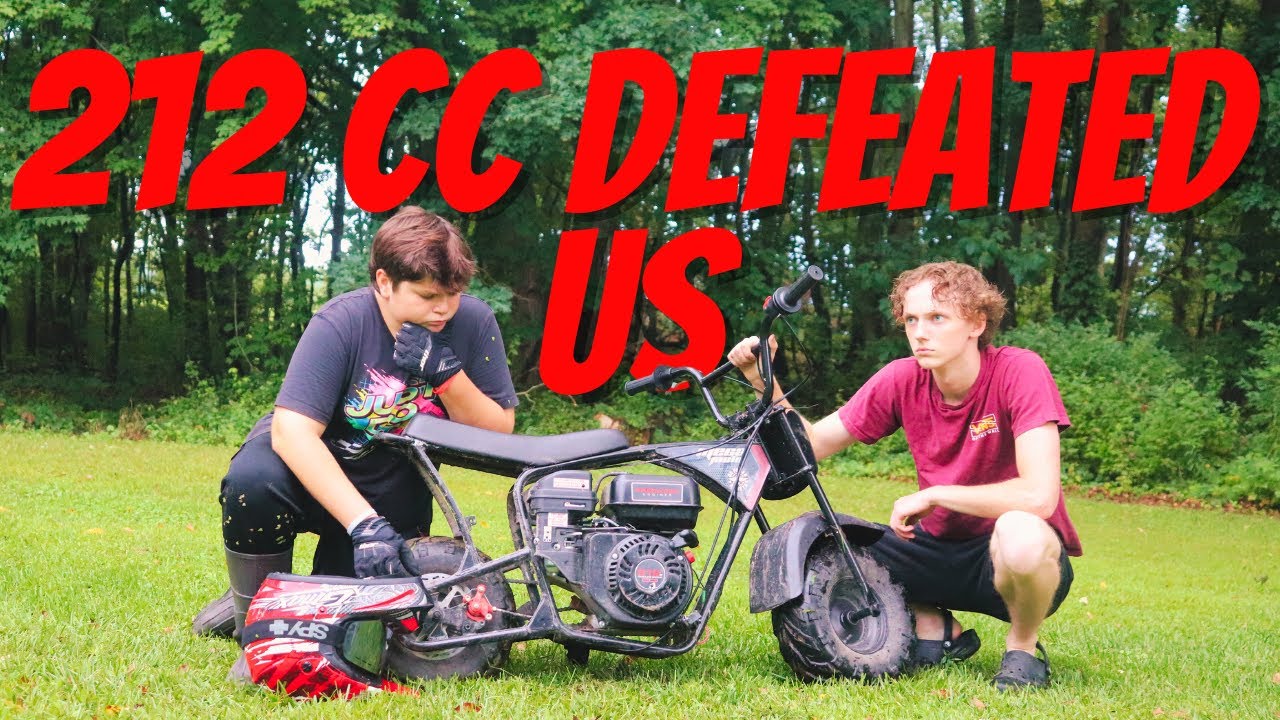 Fixing The Chain On A 212 Engine Swapped Mega Moto! - YouTube
