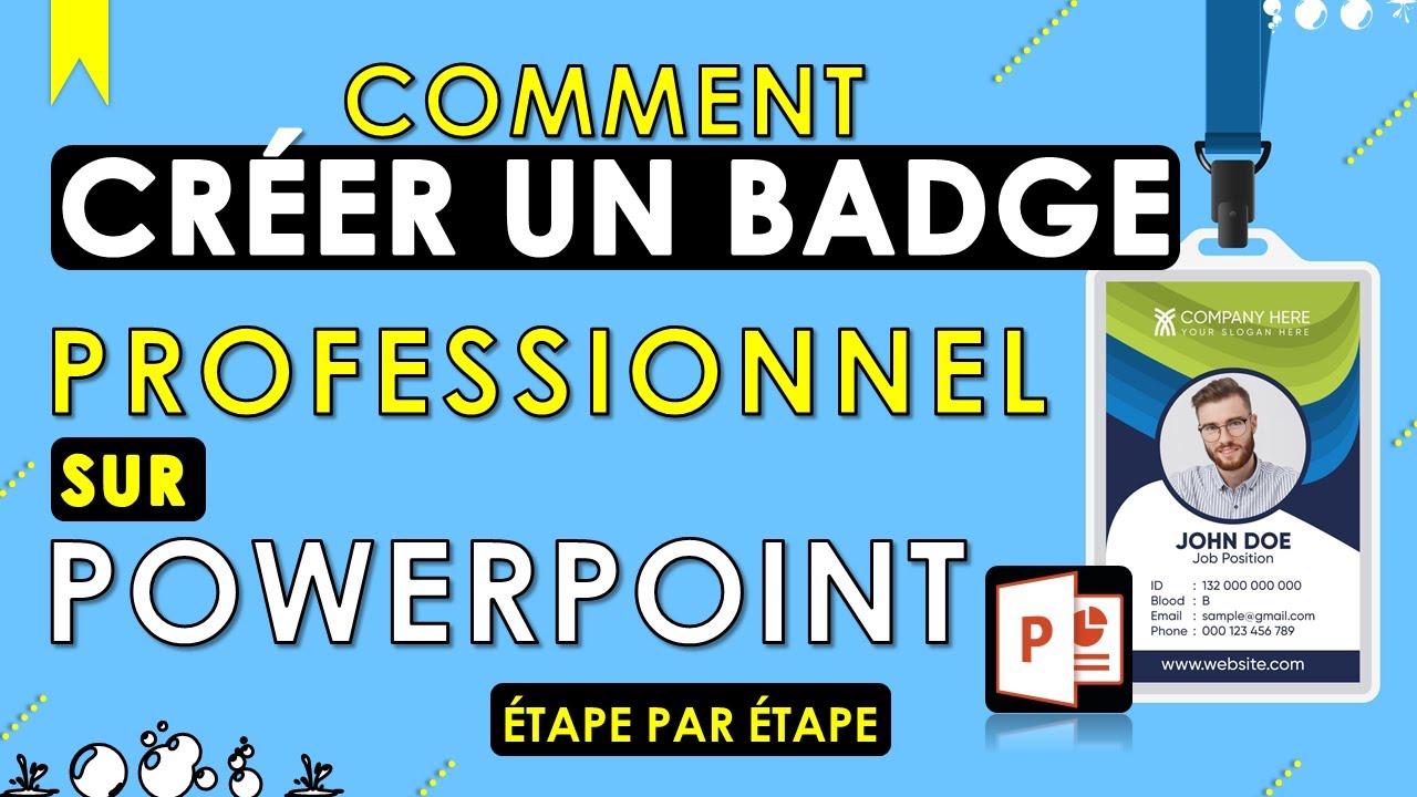 Concevoir Un Badge Professionnel en 15 min avec PowerPoint - FORMATION - YouTube