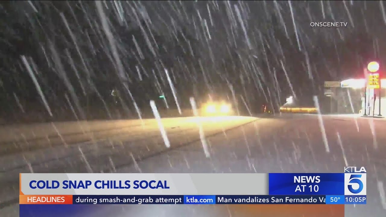 Cold snap chills Southern California - YouTube