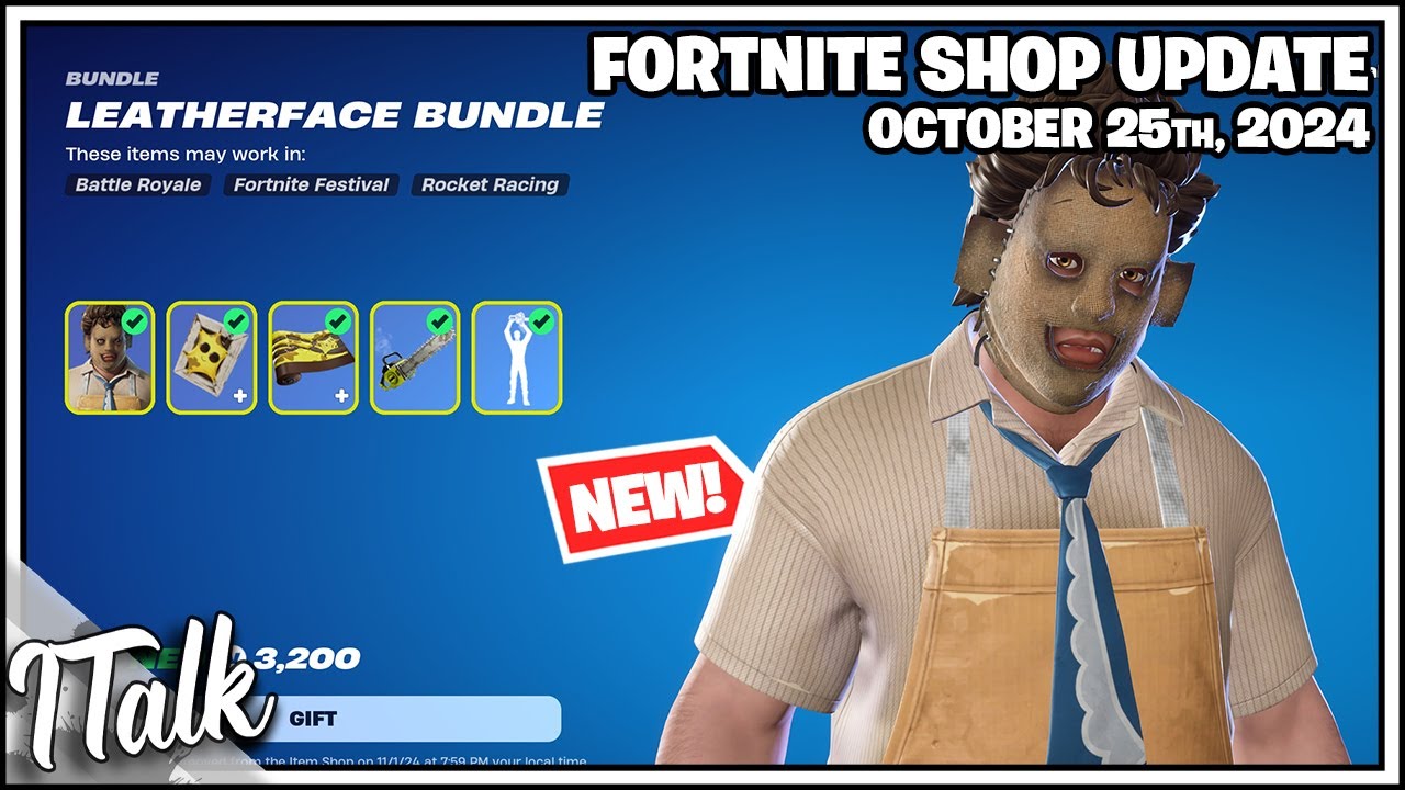 *NEW* LEATHERFACE SKIN & *RARE* EDDIE BROCK IS BACK! Fortnite Item Shop ...