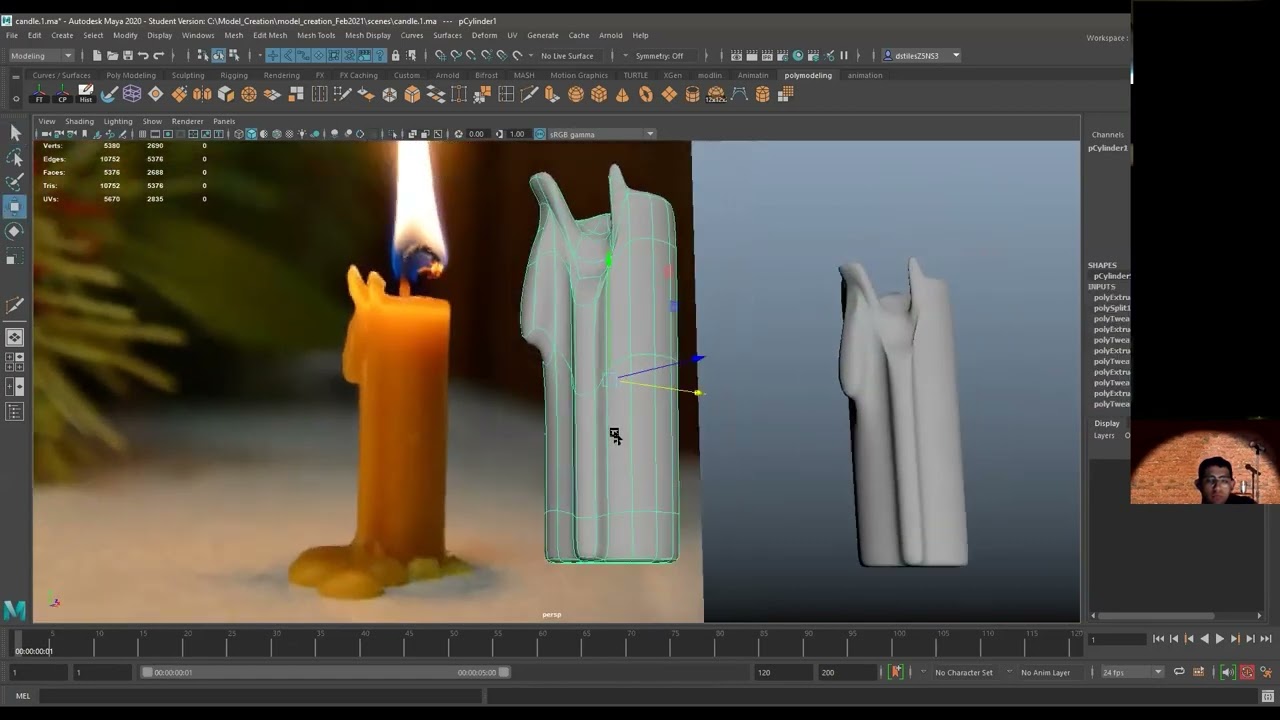 How to Model a Realistic Candle, with Wick and Flame! - YouTube