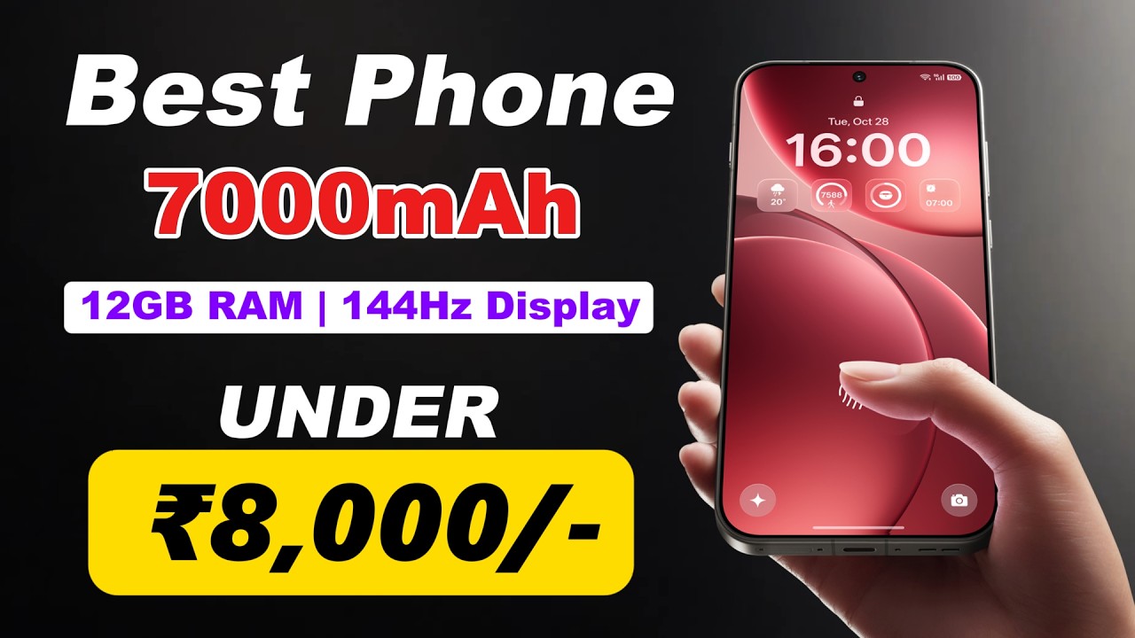 16GB + 256GB | Top 5 Best 5G Phones Under ₹8000 | 7000mAh | Best Phone ...