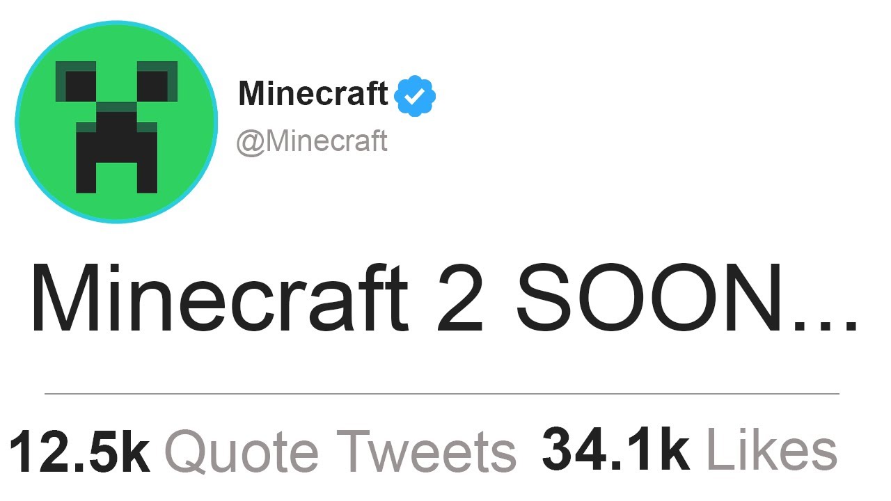 Minecraft 2 Is Coming Sooner Than You Think... - YouTube