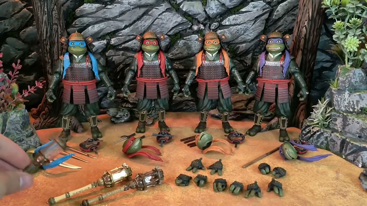 Tartarugas Ninja III TMNT 4-Pack Neca Toys Action Figure Review PT-BR ...