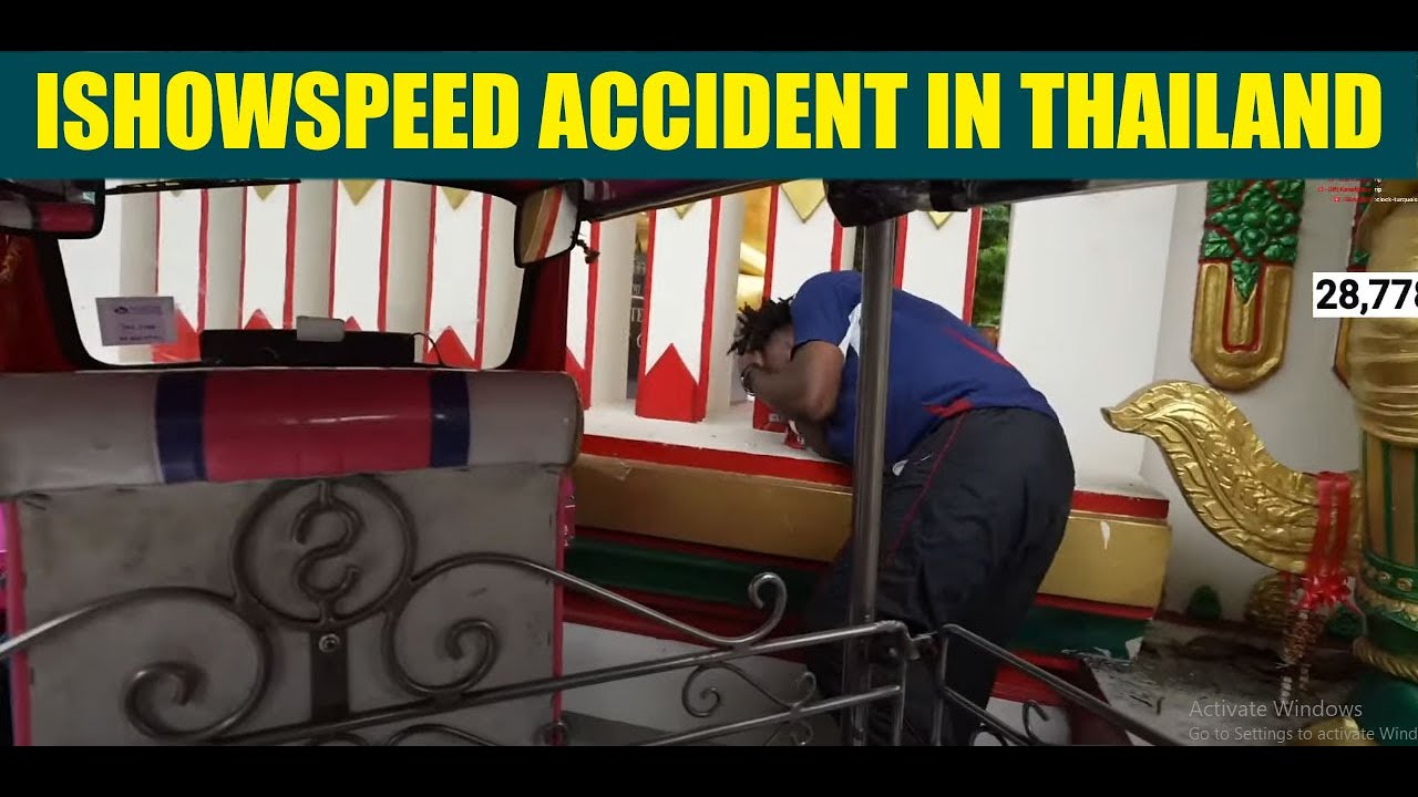 iShowSpeed Crashes while Driving Tuk Tuk Auto in Thailand - YouTube