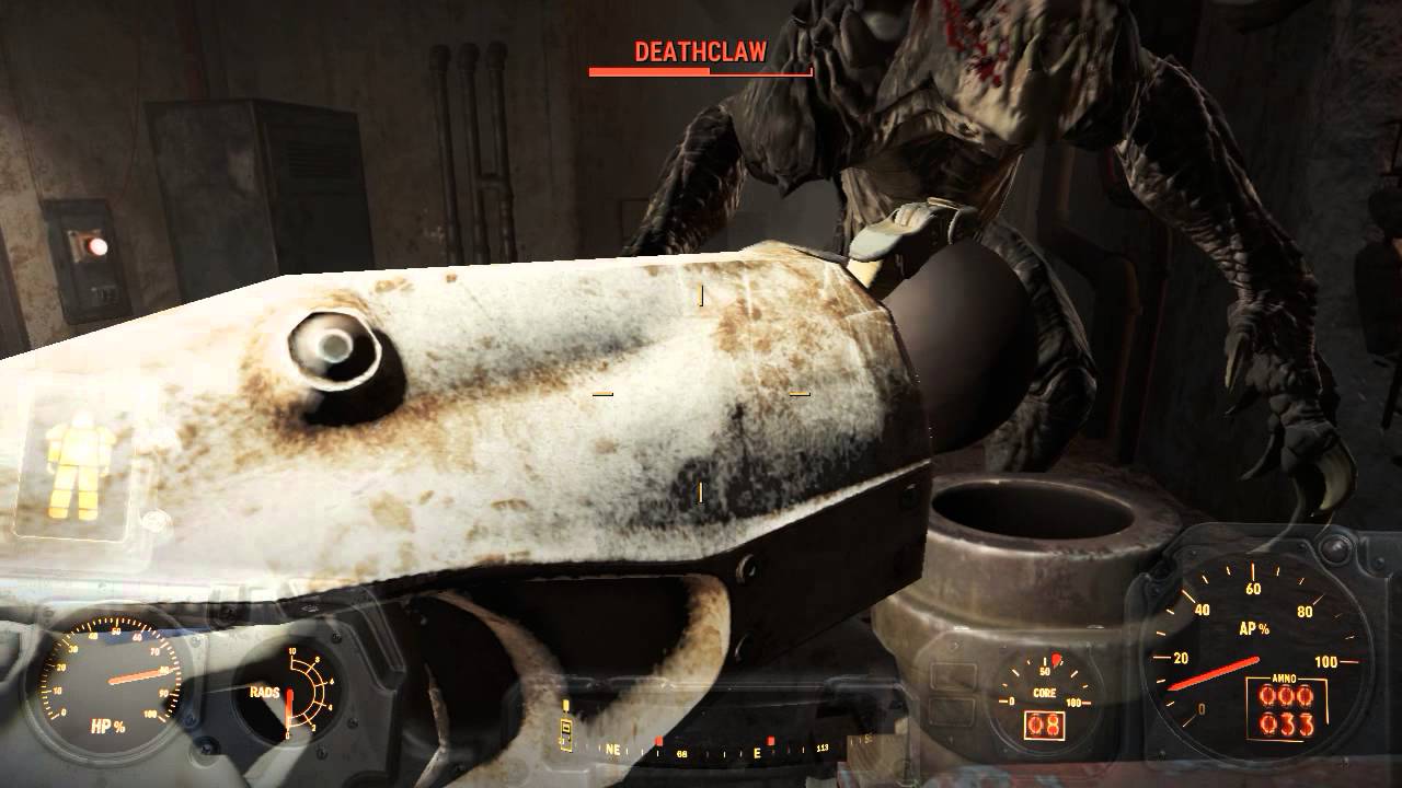 -Fallout 4- DeathClaw vs Broadsider (A.K.A the Cannonball shooter ...
