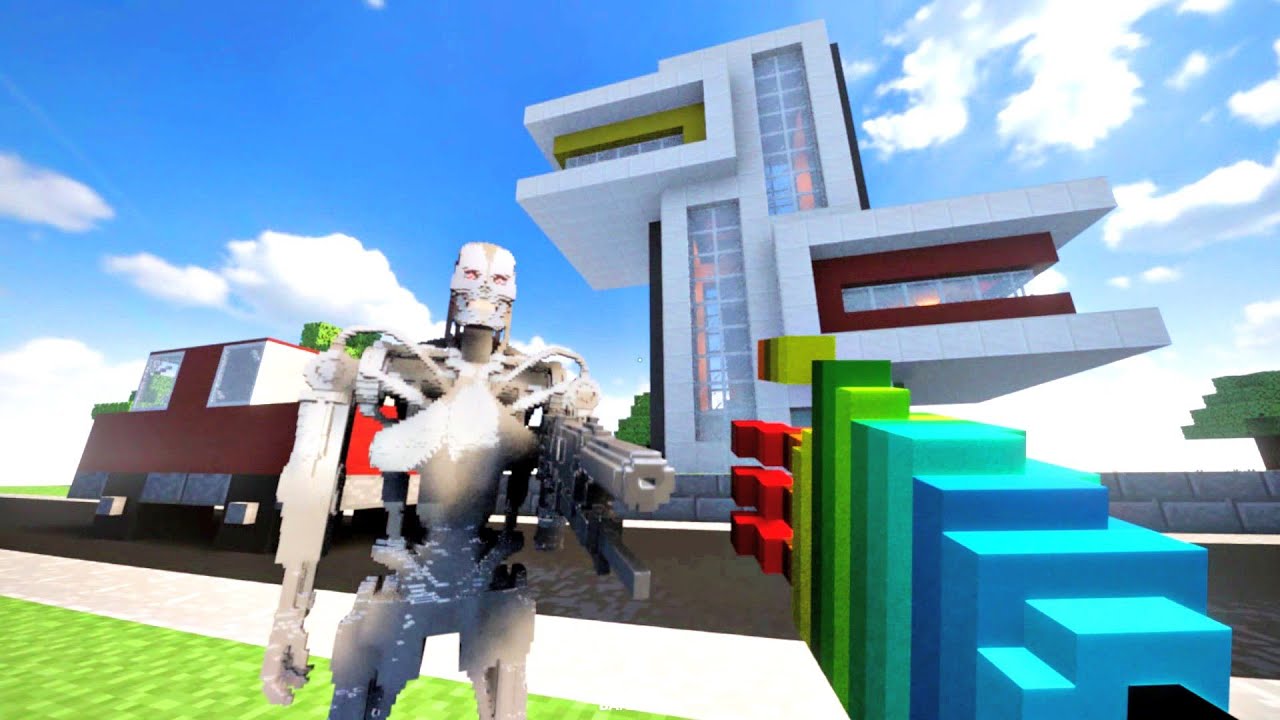 Terminator Vs Slap Hand in Minecraft I Teardown - YouTube