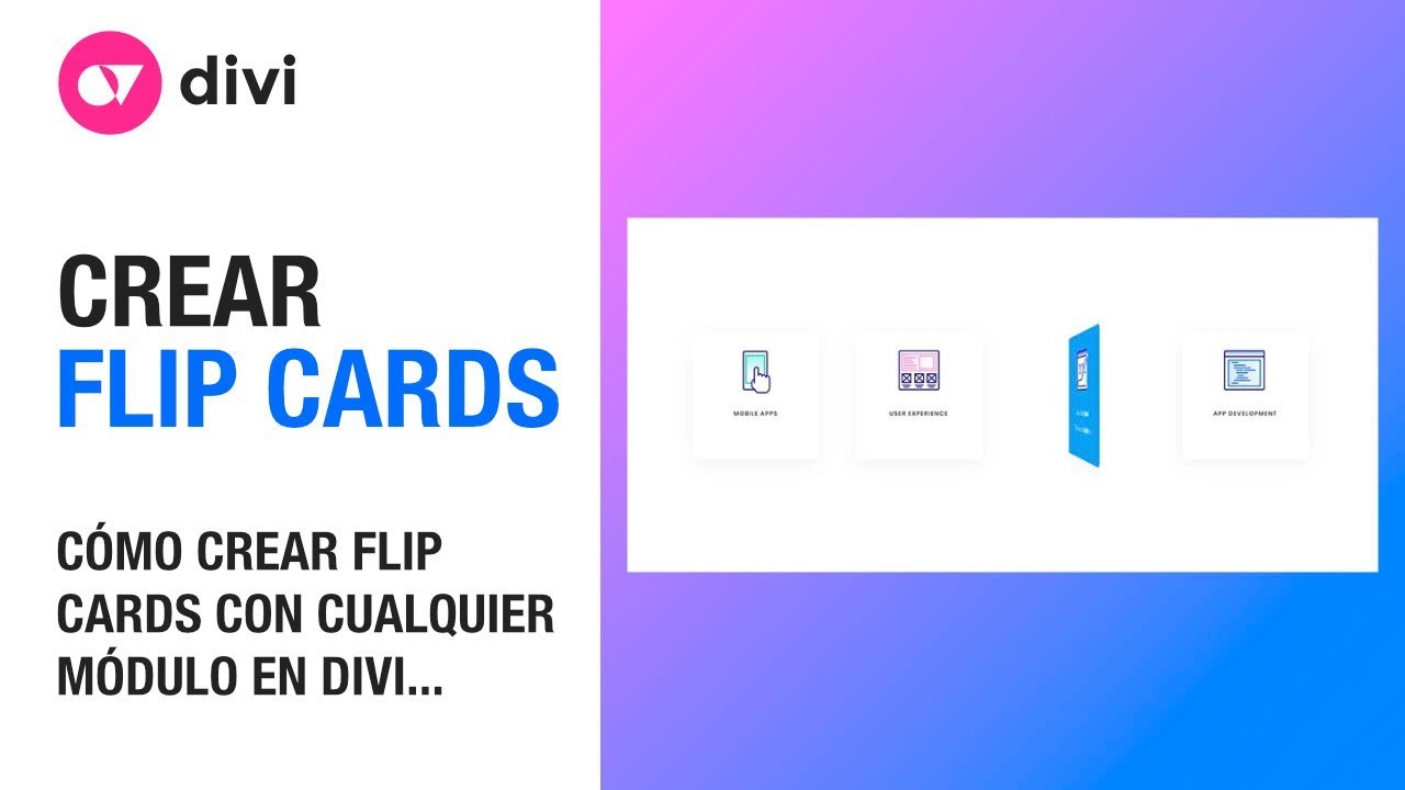 Cómo crear Flip Cards con cualquier módulo en Divi - YouTube