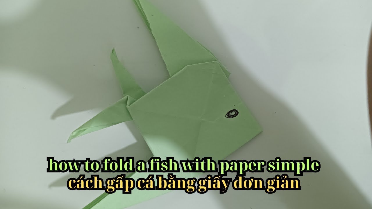 how to fold a fish with paper simple - origami - YouTube