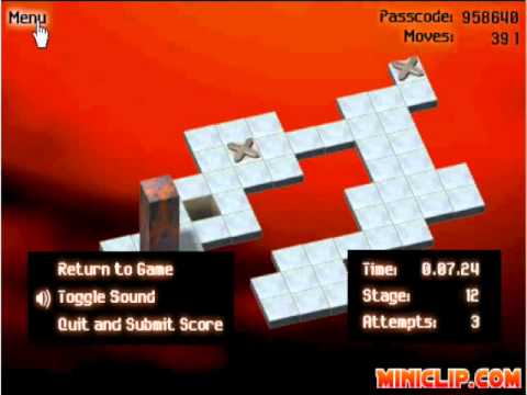 Bloxorz Walkthrough Part 3 Stage 11 - 15 - YouTube