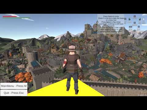 Human - Owl shapeshifter in Synty fantasy kingdom - YouTube