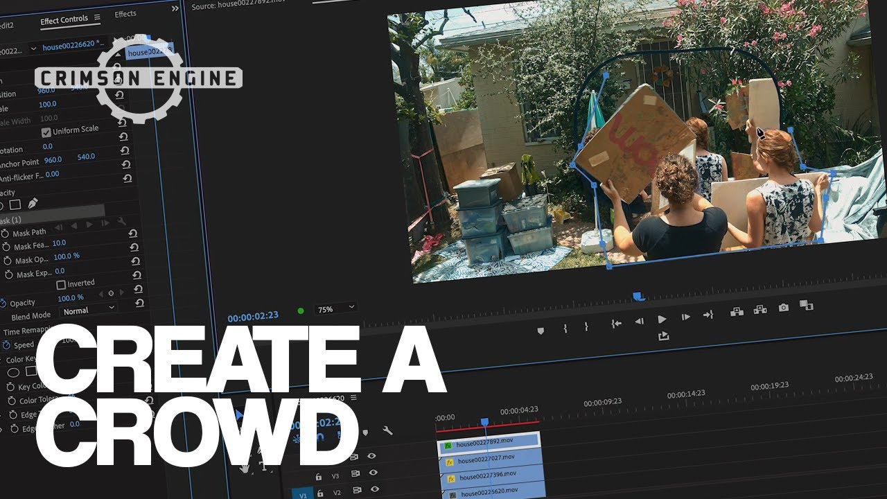 HOW TO create a CROWD in Adobe PREMIERE - YouTube