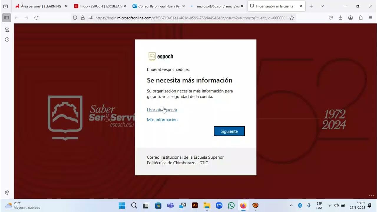CORREO ELECTRÓNICO INSTITUCIONAL ESPOCH 2025 - YouTube