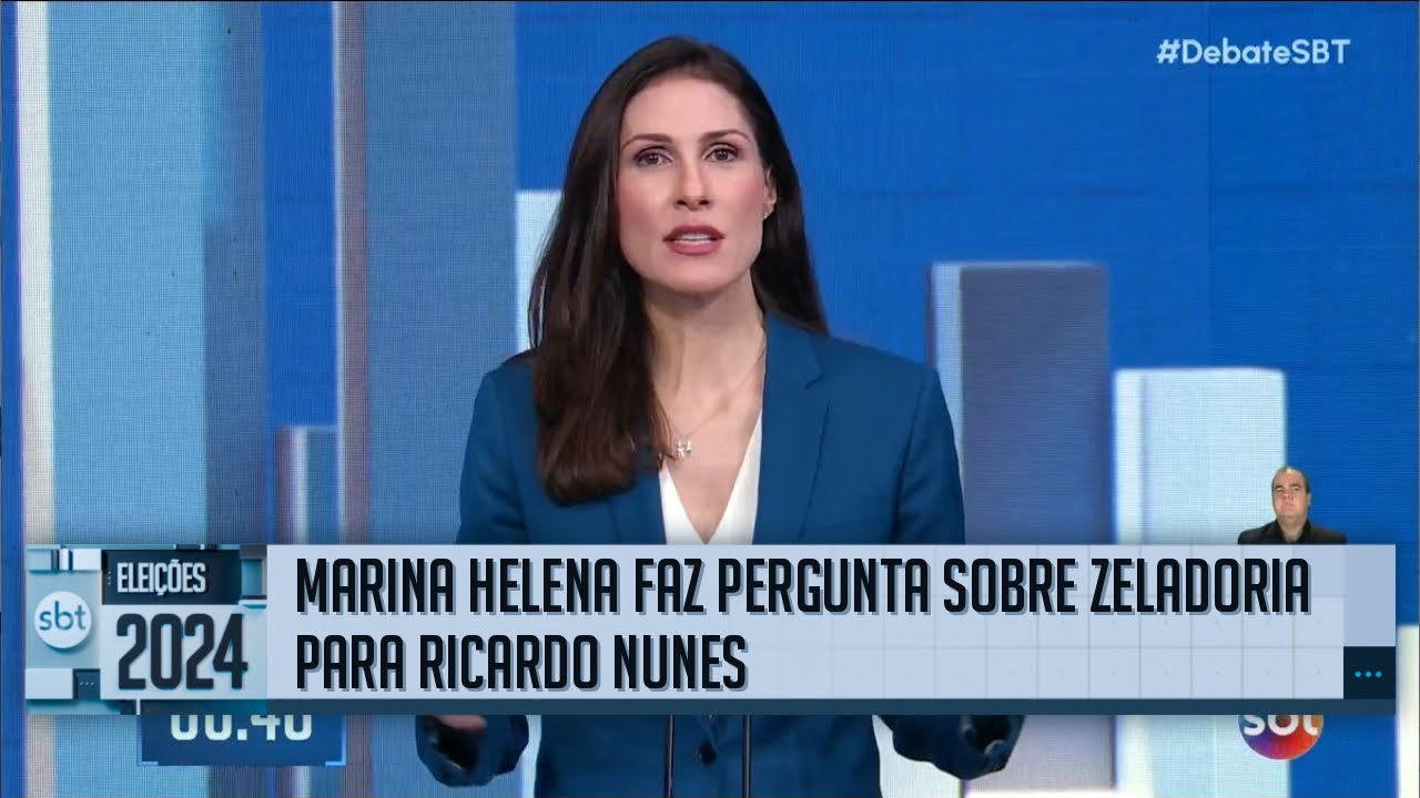 Debate SBT: Marina Helena (Novo) faz pergunta sobre zeladoria a Nunes ...