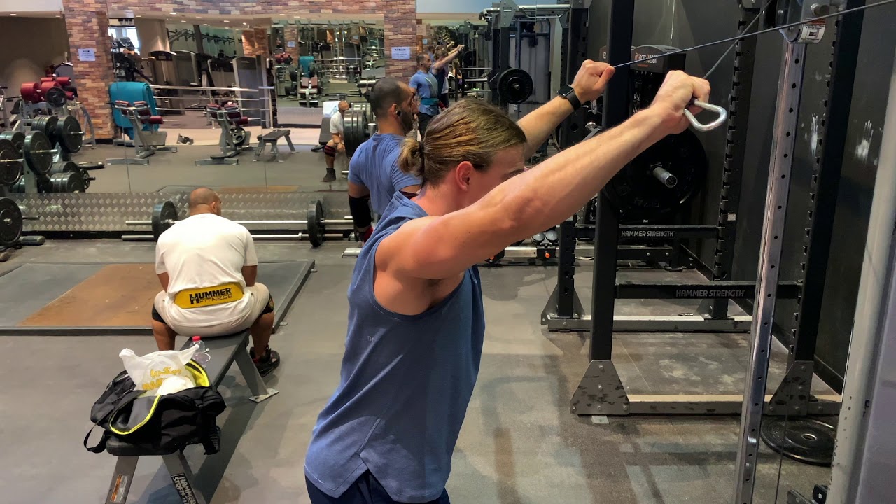 Workout Demos - Upper Body - Shoulders - Posterior Delt Cross Cable ...