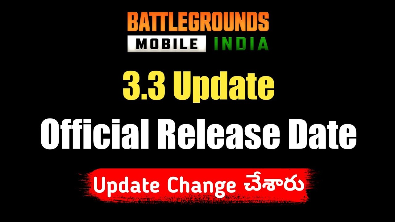 Bgmi 3.3 Update Offical Release Date వచ్చింది | Bgmi Telugu - YouTube
