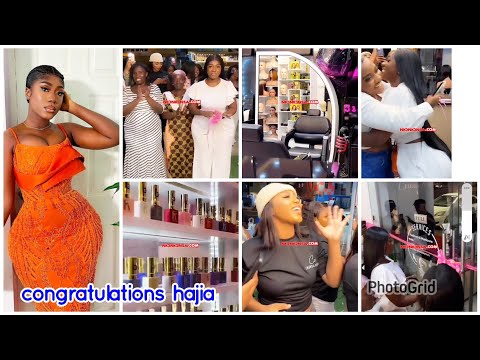 Grand Opening of Hajia bintu's expensive Beauty Saloon  with her mum and friends