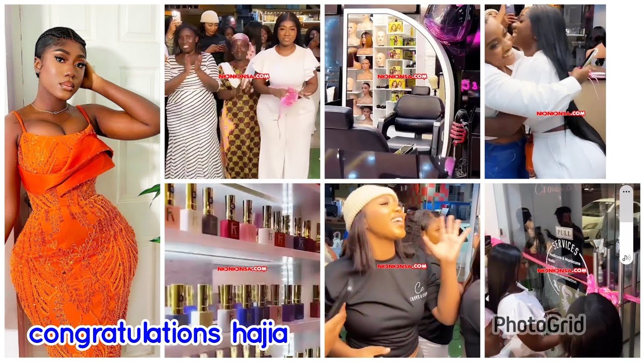Grand Opening of Hajia bintu's expensive Beauty Saloon with her mum and ...