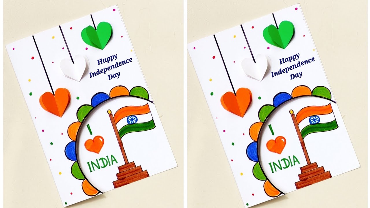 Easy Independence day greeting Card/Independence day Craft/15th August ...